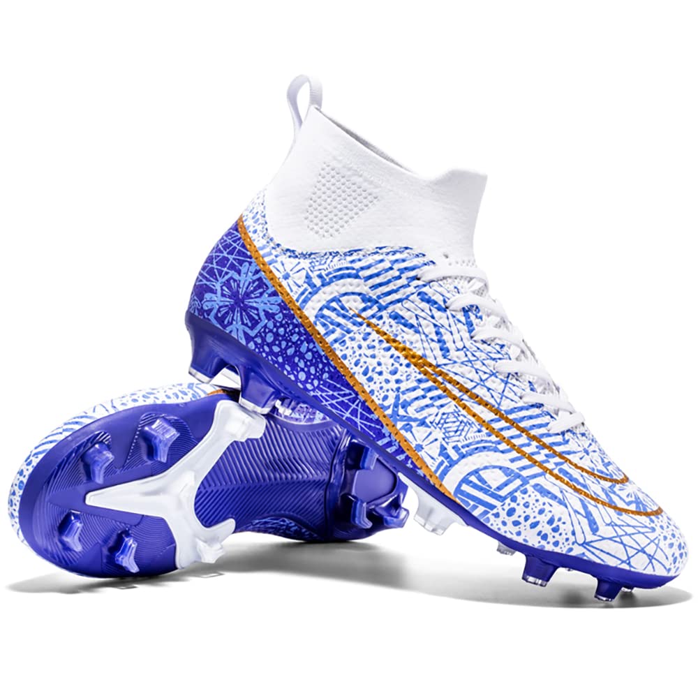 ailishabroy Men's Women's Firm Ground Soccer Cleats Outdoor Indoor Boys Girls Football Training Sneakers