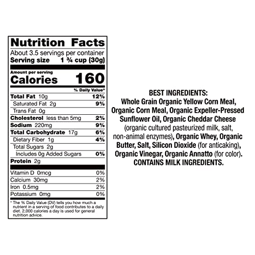 Annie's Organic Cheddar Cheesy Smiles, Baked Corn Puffs, 4 oz.