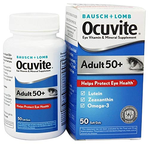 Bausch & Lomb Ocuvite Adult 50+ Eye Vitamin & Mineral Softgels 50 ea (Pack of 10)