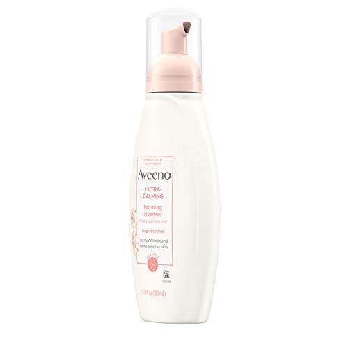 Aveeno Ultra-Calming Fragrance-Free Foaming Cleanser 6 Fluid Ounces (Pack of 2)