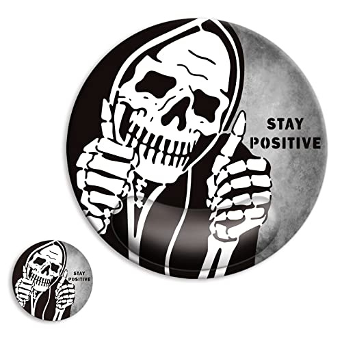 Large Mouse Pad with Wrist Rest Dia 9.45 inch, Mouse Pads for Desk, Cute Round Ergonomic Mouse Pad, Gel Mousepad Wrist Support for Computer Laptop Gaming Home Office Decor-Funny Skull