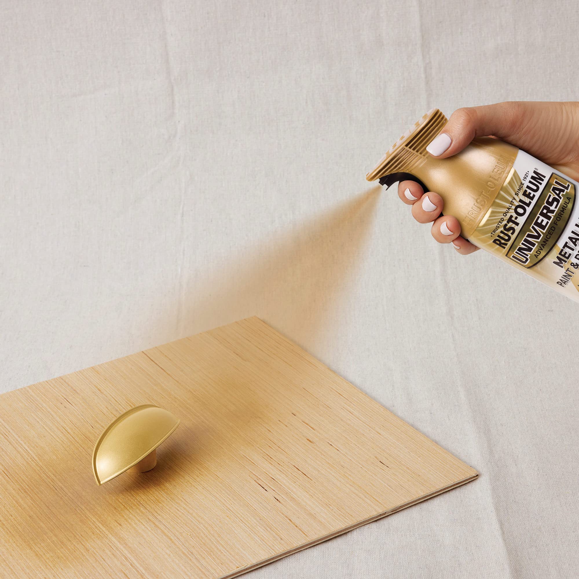 Rust-Oleum Pure Gold 245221 Universal All Surface Spray Paint, 11 oz, Metallic, 11 Ounce (Pack of 1)