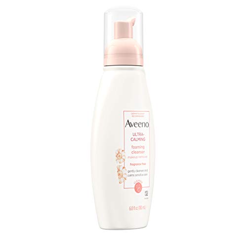 Aveeno Ultra-Calming Fragrance-Free Foaming Cleanser 6 Fluid Ounces (Pack of 2)