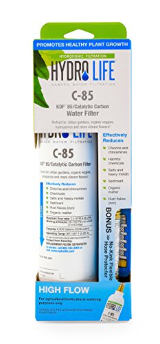 Hydro Life 52700 Inline Water Filter (with Flexible Hose Protector, Hydroponics C-85)