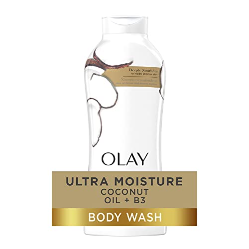 Olay Ultra Moisture Coconut Oasis Body Wash, for Smooth and Healthy Looking Skin, 22 Fl Oz (Pack of 4)