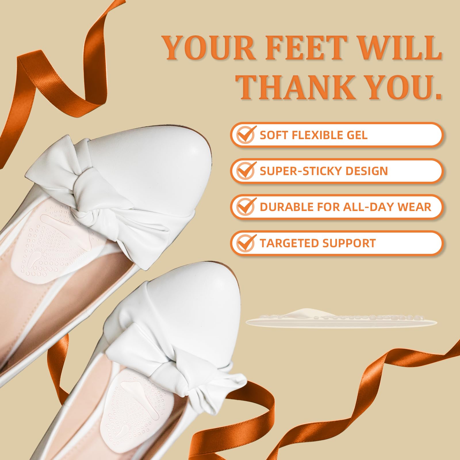 Metatarsal Pads,Ball of Foot Cushion for Pain Relief and Comfort.