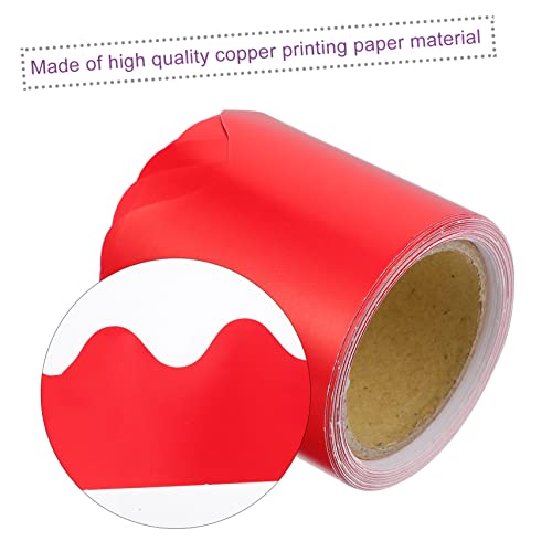 Ciieeo 2pcs Border Decorative Paper Bulletin Board Border White Bulletin Board Paper Border Trim Background Black and Self Adhesive Cork Board White Outfit Desk Paper Cut Paper jam Office