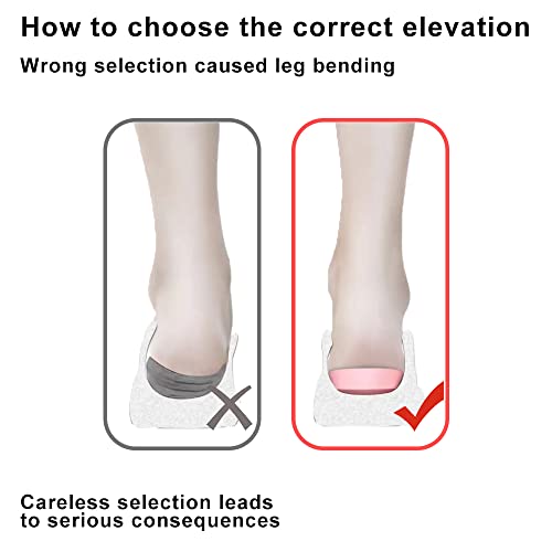 Correct-Position Height Increase Insoles, Heel Cushion Inserts, Heel Lift Inserts for Leg Length Discrepancies (Blue, 1.8" Height)