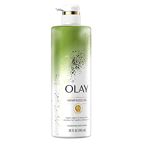 Olay Hydrating Body Wash with Hempseed Oil and Vitamin B3 (Pack of 4)