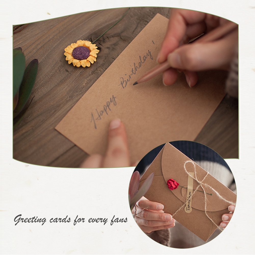 HANSGO Thank you Envelopes, 100PCS 4 x 2.8 inch Mother's Day Cards Greeting Cards Small Gift Card Holders with Heart Shaped Clasp,Mini Envelopes for Note Cards, Business Card, Wedding,Graduation