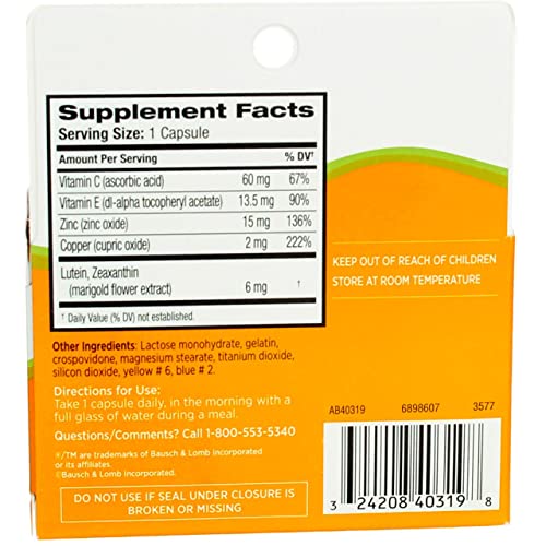 Bausch & Lomb Ocuvite Lutein Capsules 36 Capsules (Pack of 4)