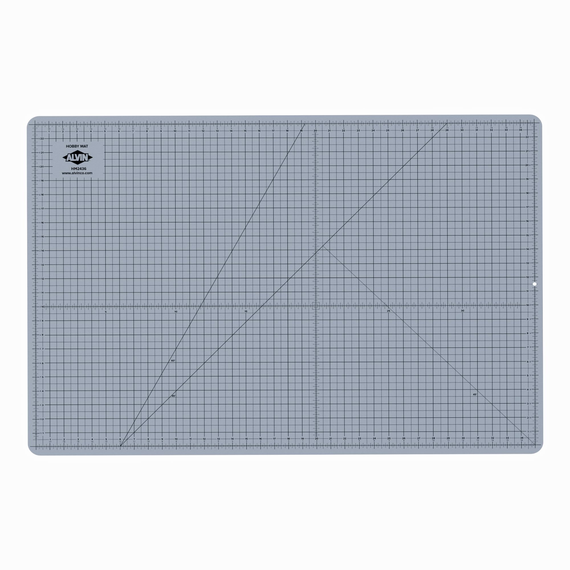 ALVIN HM Self-Healing Cutting Mat for Hobbies 24 x 36 inch | Double-Sided Blue/Grey | 3-Layer Gridded Surface for Arts, Crafts and Sewing - Model HM2436