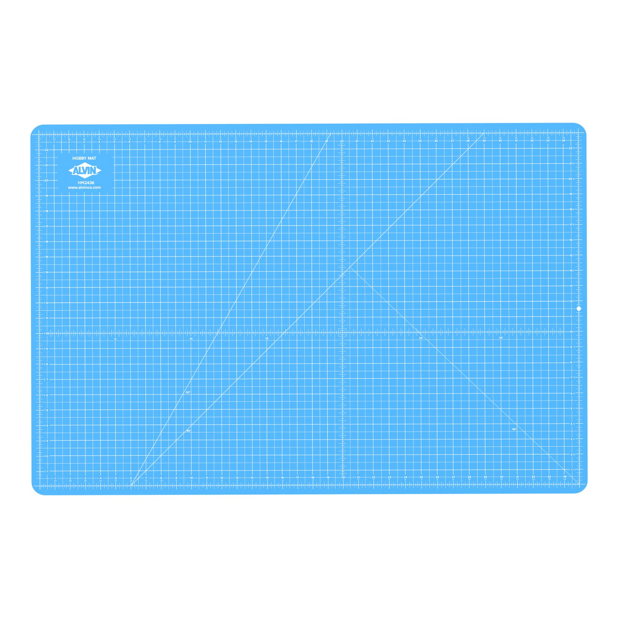 ALVIN HM Self-Healing Cutting Mat for Hobbies 24 x 36 inch | Double-Sided Blue/Grey | 3-Layer Gridded Surface for Arts, Crafts and Sewing - Model HM2436
