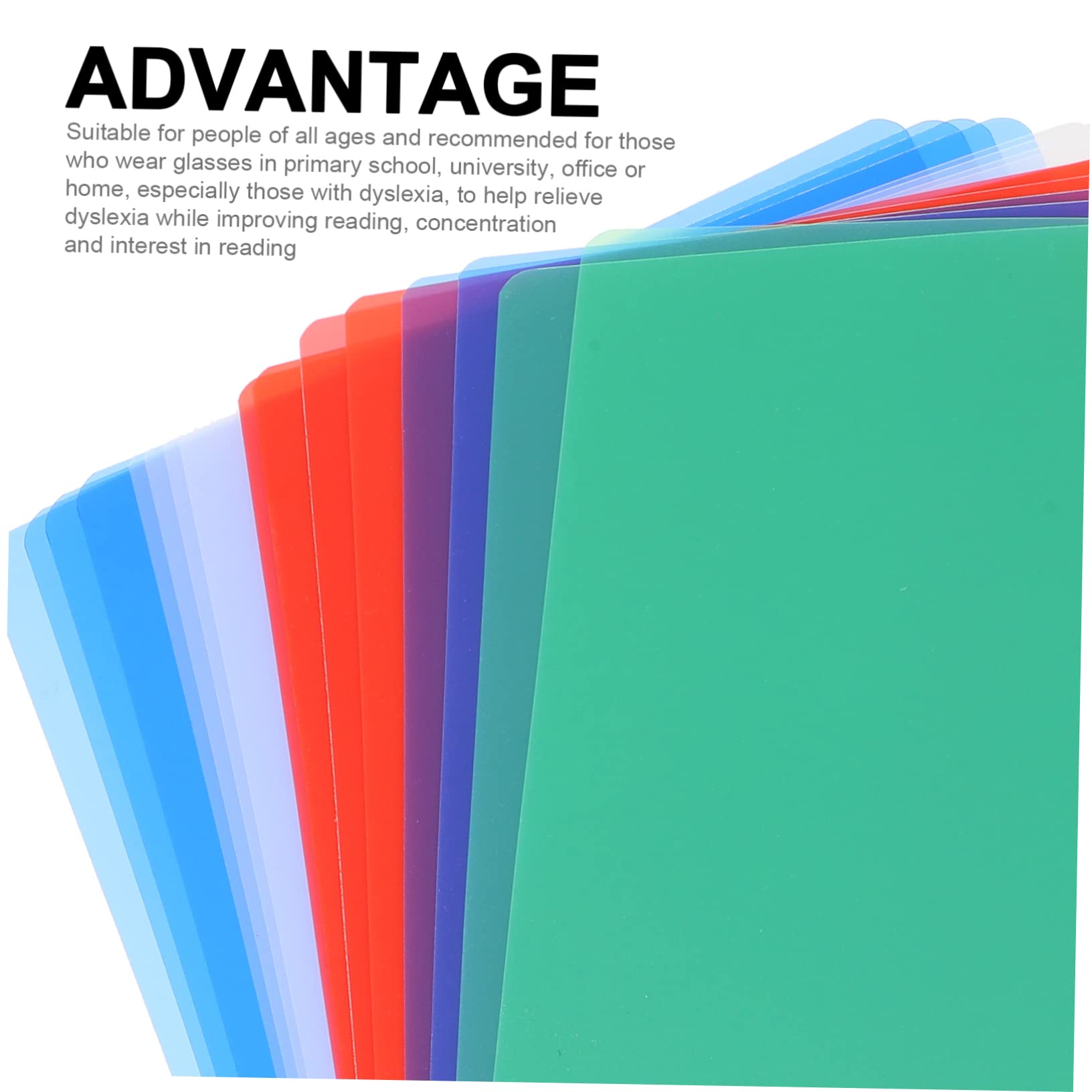 GATHINESS 16pcs Translucent Reading Strip Epoxy Resin Mat Dyslexia Reading Strips Clipboard Plastic A4 Kids Cutting Board - Craft Mat Dyslexia Tools for Kids Tools PVC Clay Test Paper Child