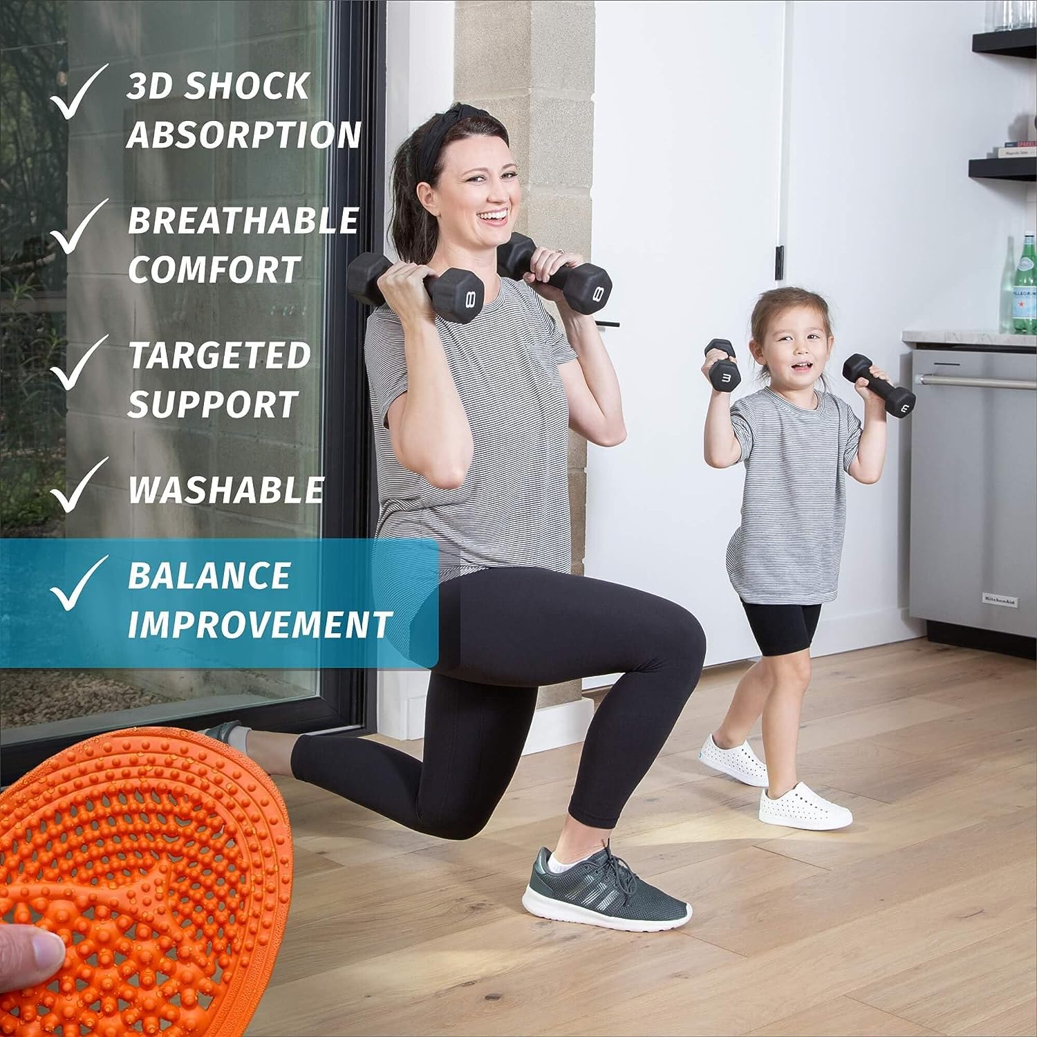 Pad!t Performance Insoles, EVA Foam Replacement for Sneakers, Boots, Flats, Cleats, and More, Shock Absorption and Balance Improvement, Washable - One Pair, Trim to Fit, Large