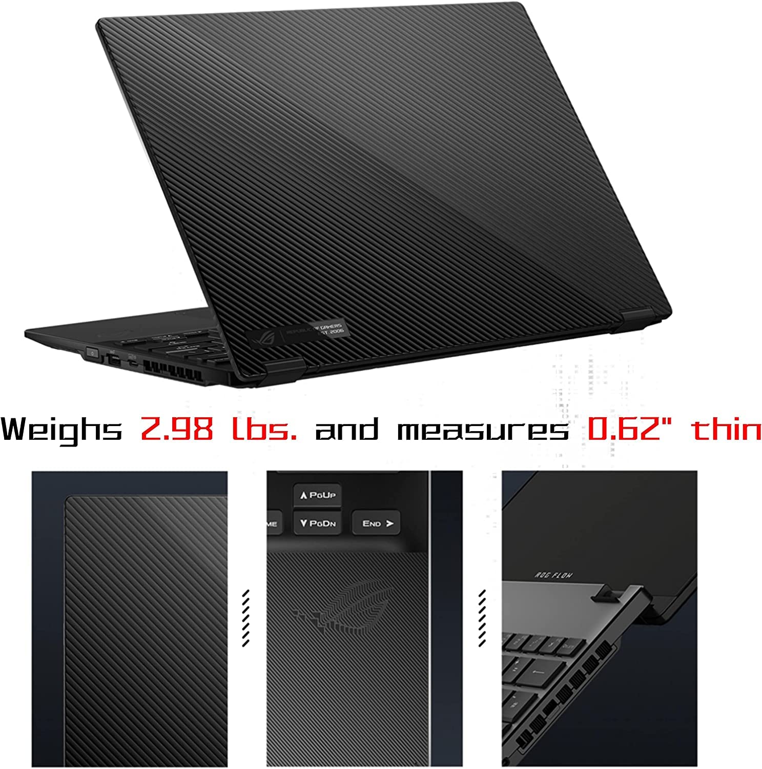 ASUS ROG Flow X13-13.4" Touchscreen Gaming Laptop - NVIDIA GeForce RTX 3050 Ti V4G Graphics – R9-6900HS - 16GB DDR5 RAM, 1TB PCIe 4.0 SSD, with Mouse Pad