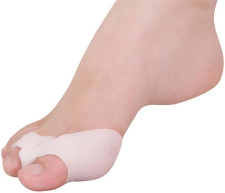 baolaili 1 Pair White Bunion Cushion and Protector Silicone Big Toe and Relieve Bunion Pain Bunion Pads Gel Bunion Corrector Guards Pad Cushion Toe Protector Straightener Toe Separators Realign