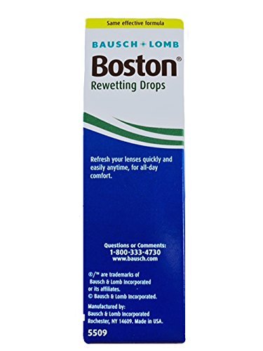 Bausch & Lomb Boston Rewetting Drops 10 mL (Pack of 2)