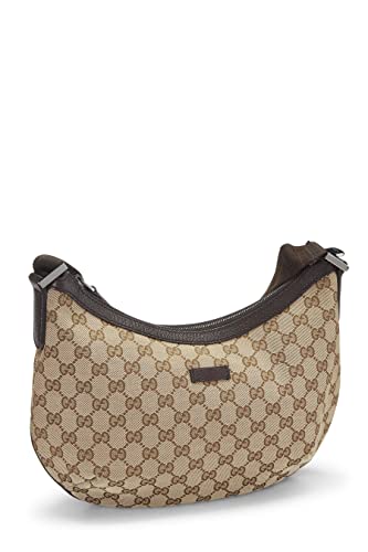 Gucci, Pre-Loved Brown Original GG Canvas Web Round Messenger Large, Brown