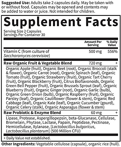 Garden of Life Vitamin Code Raw Vitamin C 60 Capsules