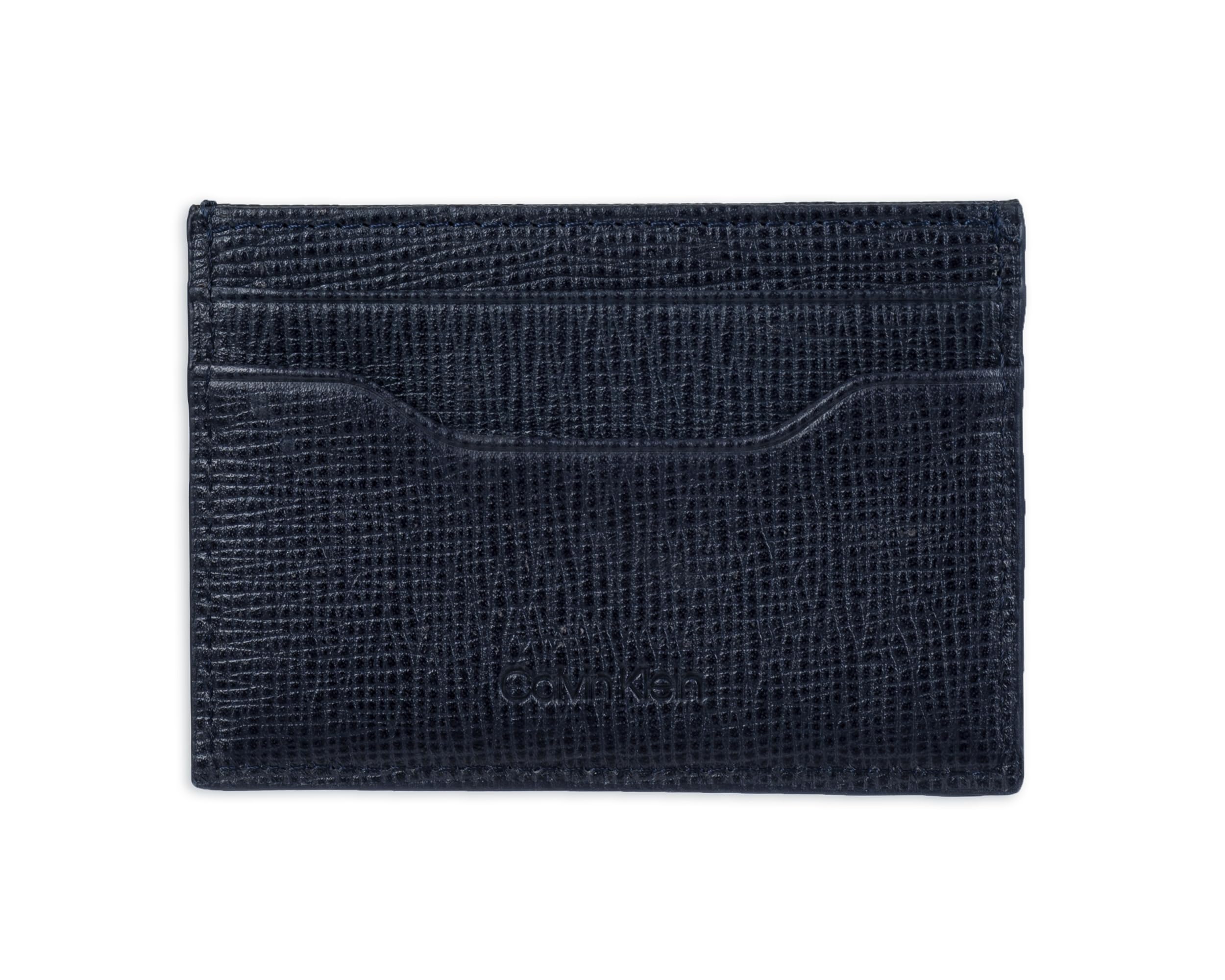 Calvin Klein Men's Wallet Sets-Minimalist Bifold and Card Cases, Navy Bessemer, One Size