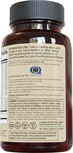 Organic Multivitamins for Women with Probiotics (90 Tablets) – Women Multivitamins for Daily Energy, Digestive Health and Immune Support Supplement with Vitamin B12, C, D and E, Iron, Folate.