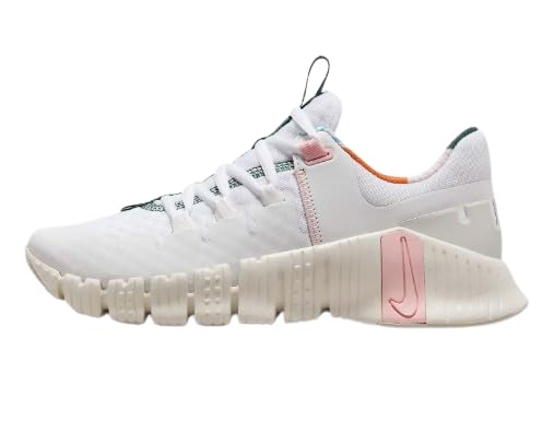 Nike Free Metcon 5 Women's Workout Shoes (White/Sail/Fir/Pink Bloom FN8920-161, US Footwear Size System, Adult, Women, Numeric, Medium, 6)