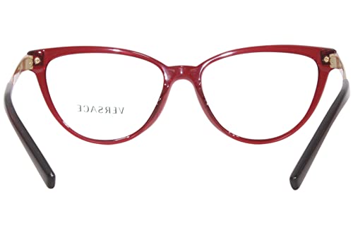Versace VE3271-388 Eyeglass Fram TRANSPARENT RED W/DEMO LENS 54MM