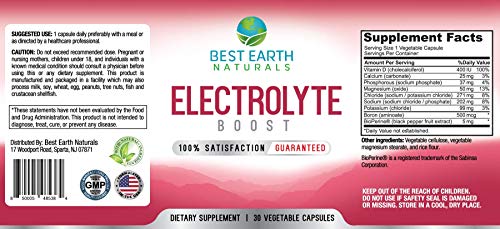 Best Earth Naturals Electrolyte Support Supplement - Helps Support Electrolyte Balance with Vitamin D, Calcium, Magnesium, Sodium, Potassium, Boron and More!