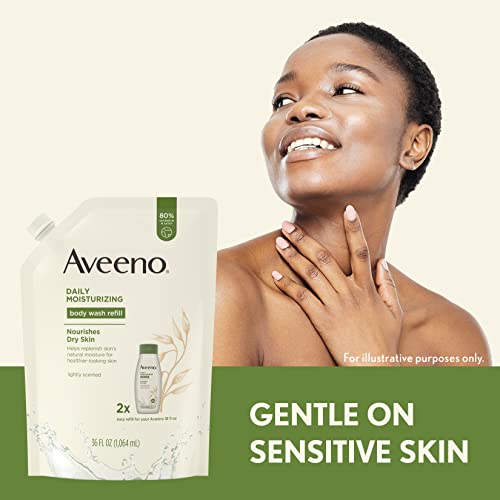 Aveeno Daily Moisturizing Body Wash, Soothing Oat, Refill, 36 Fl. Oz