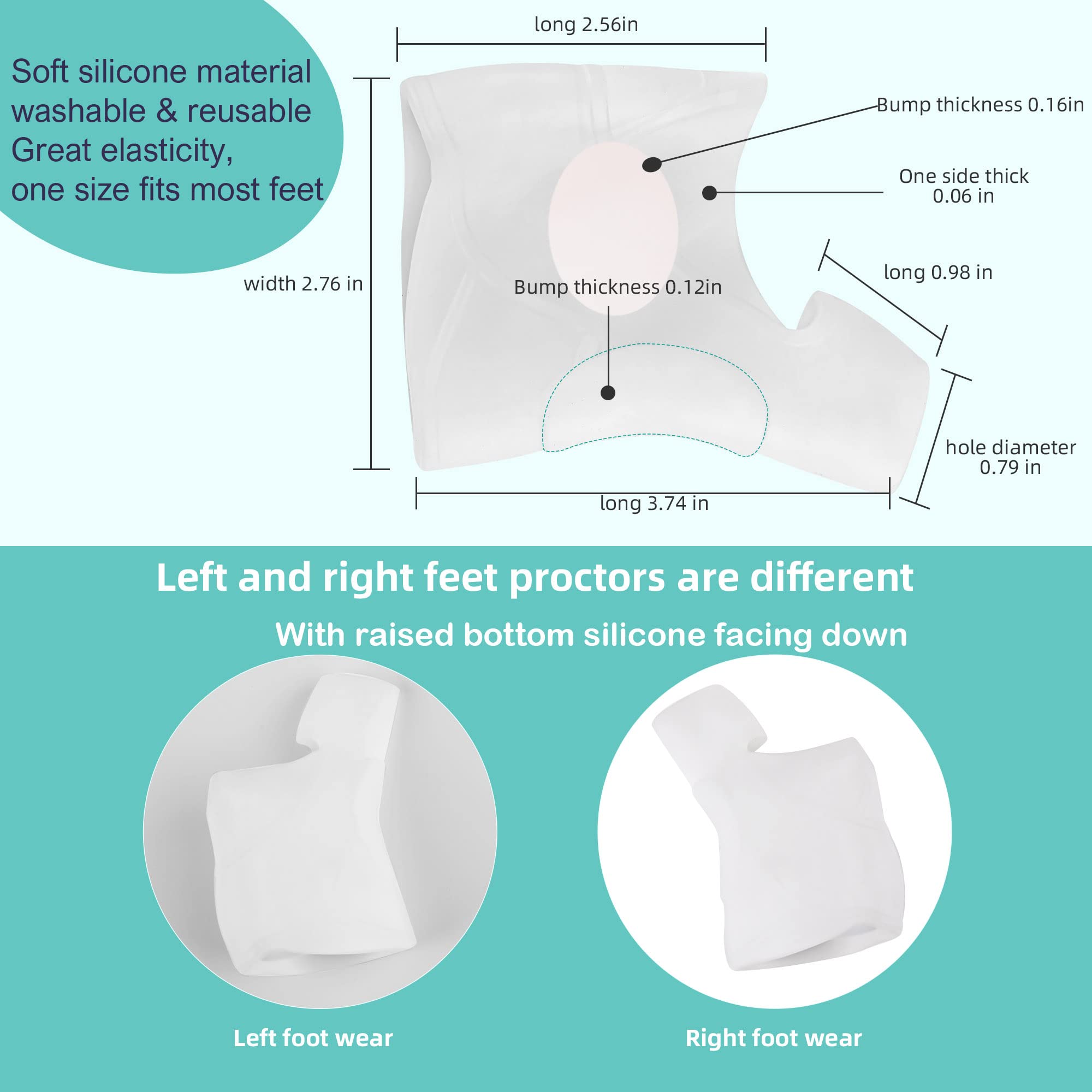 DYKOOK Gel Metatarsal Sleeves and Bunion Cushions 2Pack Thickened Metatarsal Silicone Pad Protector Bunion Pad Sleeve for Bunion Forefoot Pain Relieved and Friction Prevented