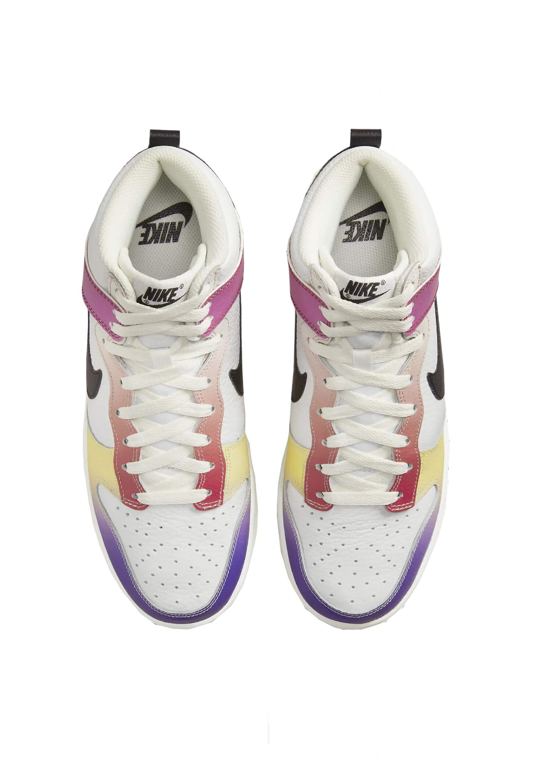 Nike Dunk HIGH White/Black/Pink/Yellow FD0802 100 Women's Size 5.5