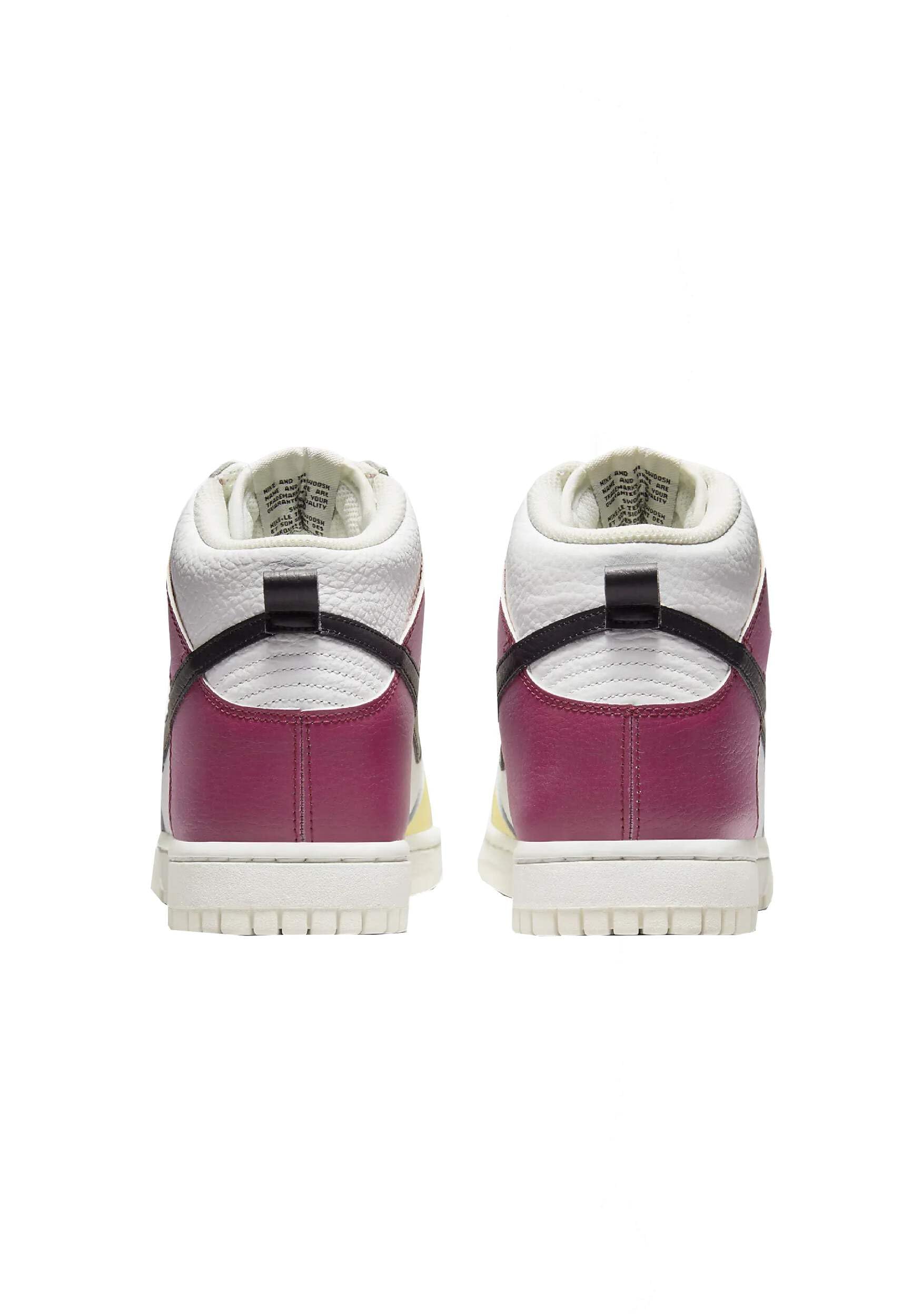 Nike Dunk HIGH White/Black/Pink/Yellow FD0802 100 Women's Size 5.5