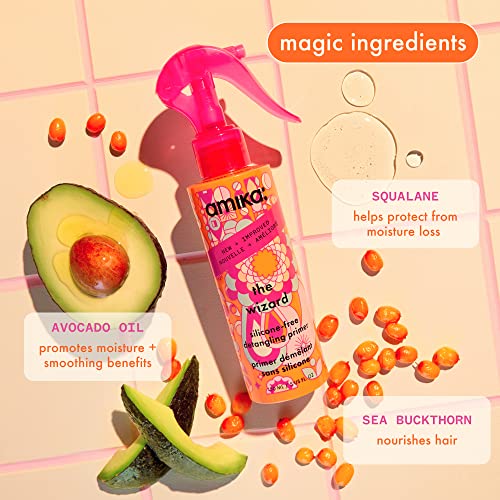 amika the wizard silicone-free detangling primer, 150ml