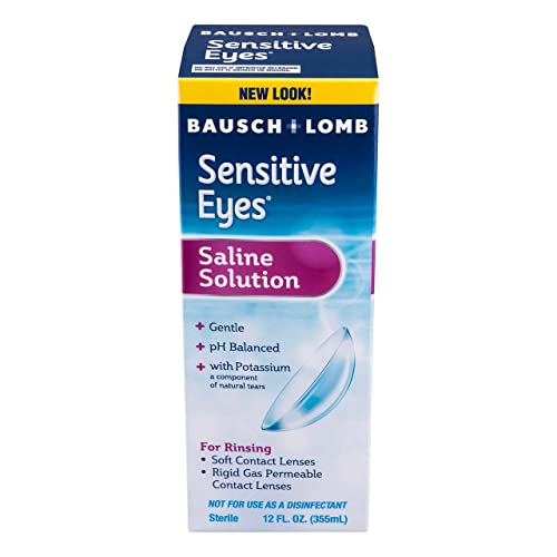 Bausch & Lomb Sensitive Eyes Plus Saline Solution 12 oz (Pack of 10)
