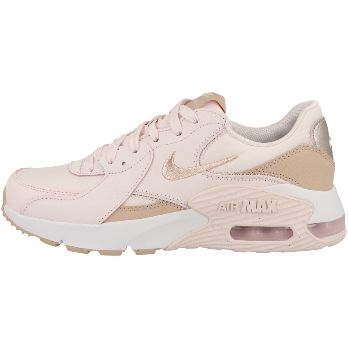 NIKE Women's Gymnastics Shoes Sneaker, Light Soft Pink Shimmer White, 8