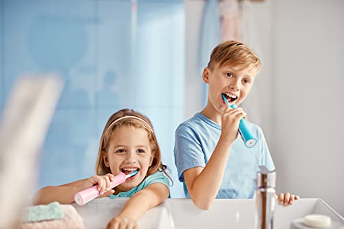 Philips Sonicare for Kids 3+ Bluetooth Connected Rechargeable Electric Power Toothbrush, Interactive for Better Brushing, Pink, HX6351/41