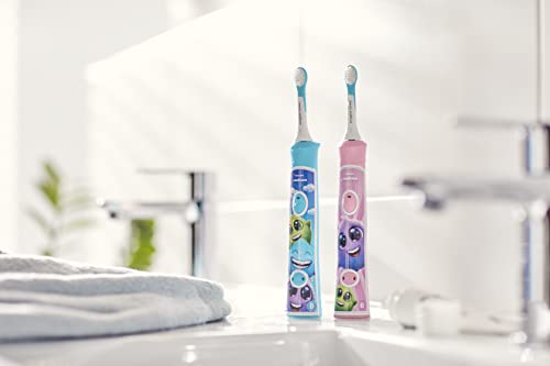 Philips Sonicare for Kids 3+ Bluetooth Connected Rechargeable Electric Power Toothbrush, Interactive for Better Brushing, Pink, HX6351/41