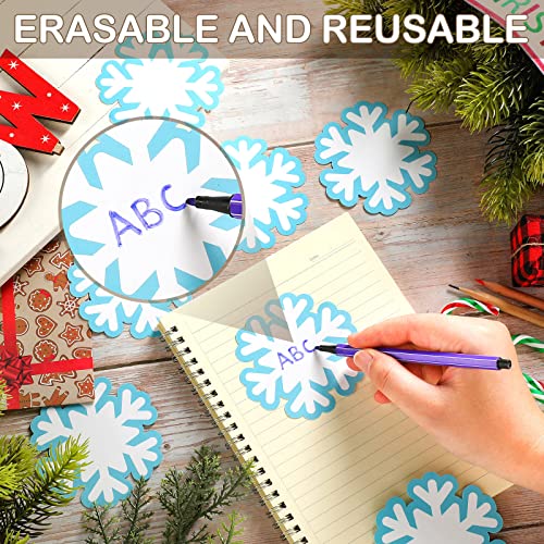 Geyee 100 Pcs Snowflake Cutouts Bulk Winter Bulletin Board Cutouts Decorations Paper Snowflakes DIY Snowflake Cutouts for Kids Classroom Party Supply(3.5 Inch)