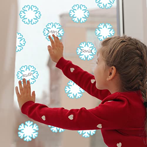 Geyee 100 Pcs Snowflake Cutouts Bulk Winter Bulletin Board Cutouts Decorations Paper Snowflakes DIY Snowflake Cutouts for Kids Classroom Party Supply(3.5 Inch)
