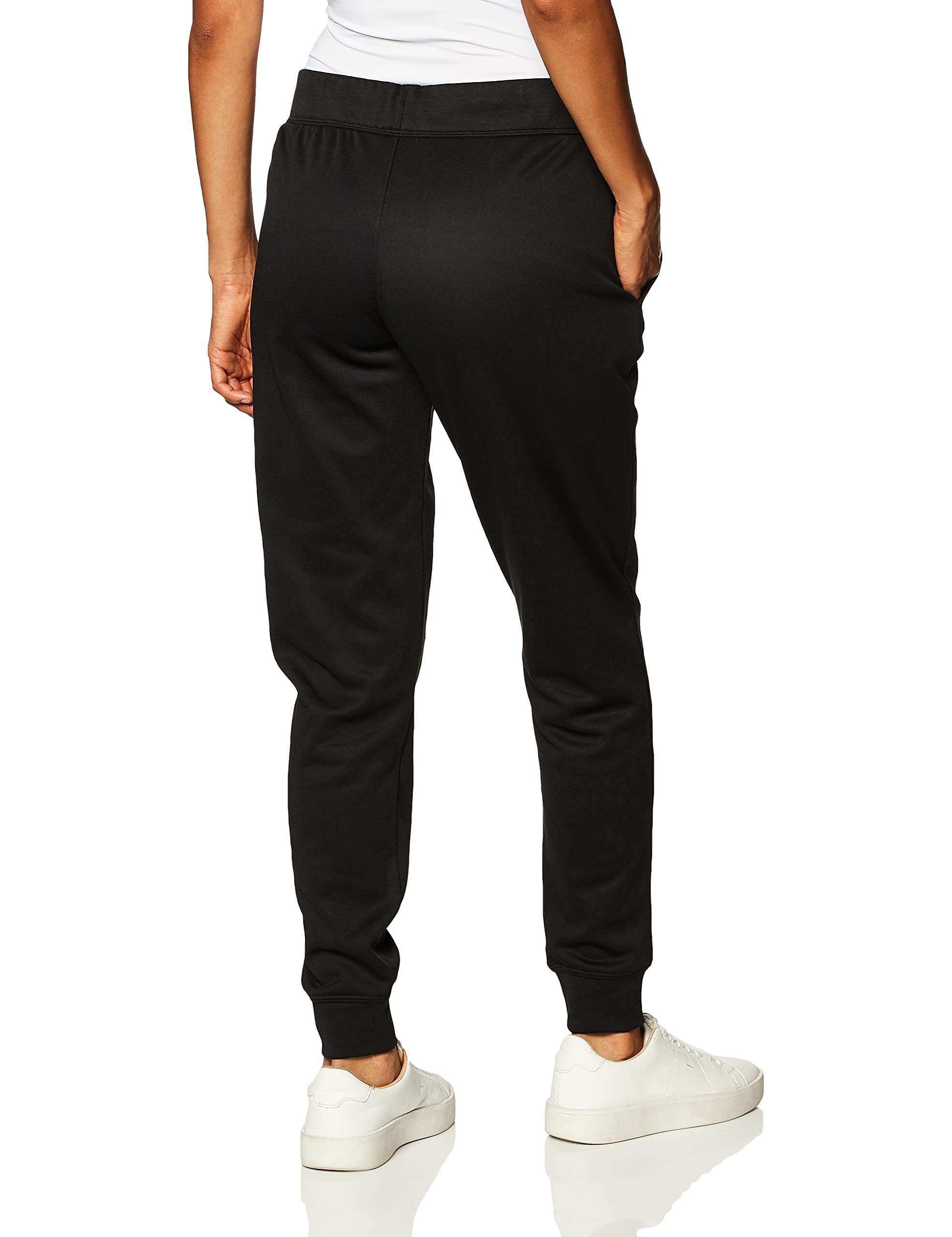 Hanes womens Sport Performance Fleece Jogger With Pockets Pants, Black Solid/Black Heather, Large US