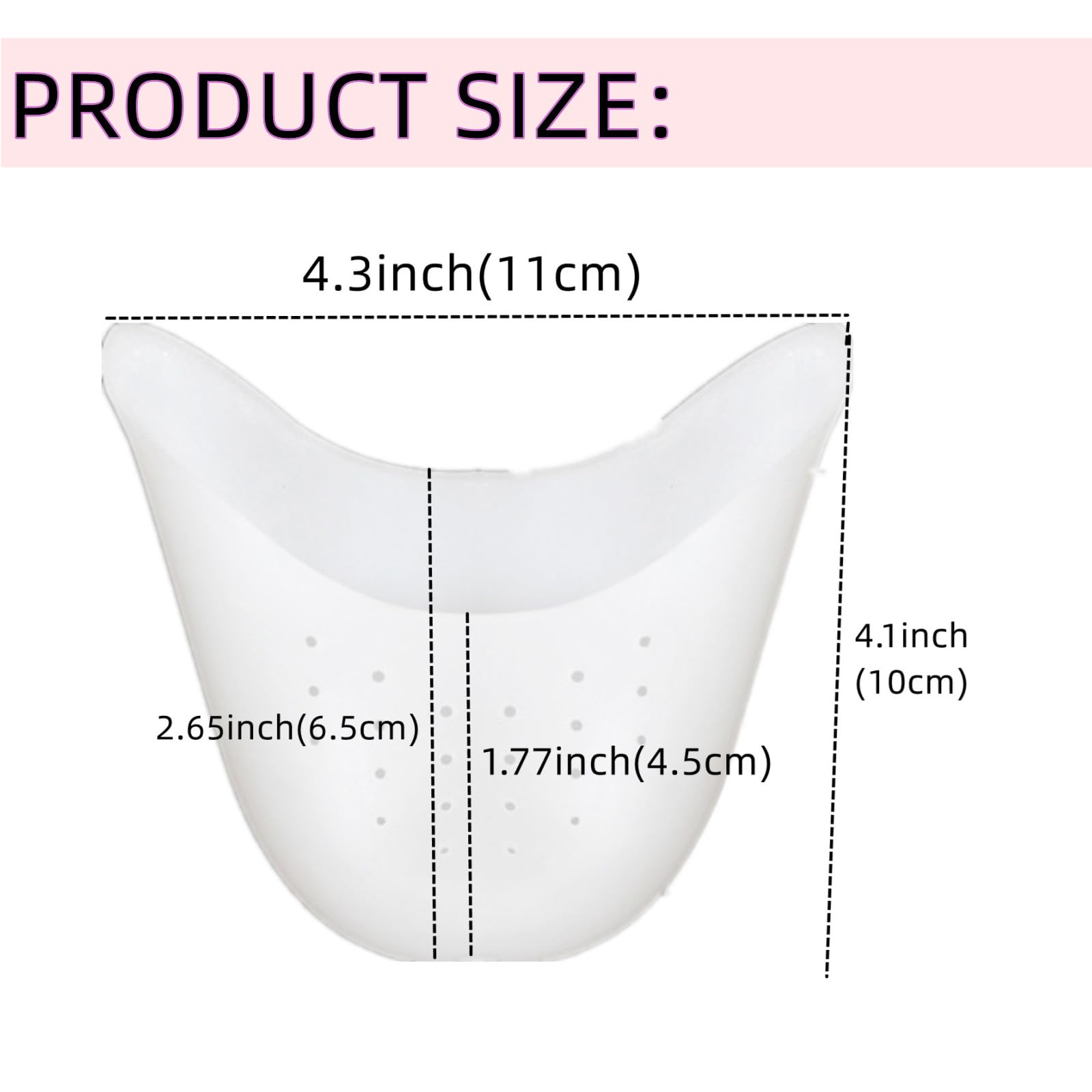 BeeSpring 2 Pcs Ballet Dance Toe Pads Soft Silicone Gel Toe Covers High Heels Toe Caps Toe Protector with Breathable Hole for Women,1 Pair- White