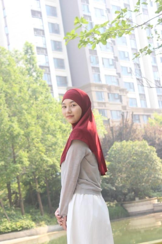 Modest Beauty Chiffon Hijabs Scarf Muslim Headscarf Turban with Tie-back Undercap