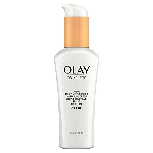 Face Moisturizer by Olay Complete Daily Defense All Day Moisturizer With Sunscreen, SPF30 Sensitive Skin, 2.5 Fl Oz (Pack of 2)