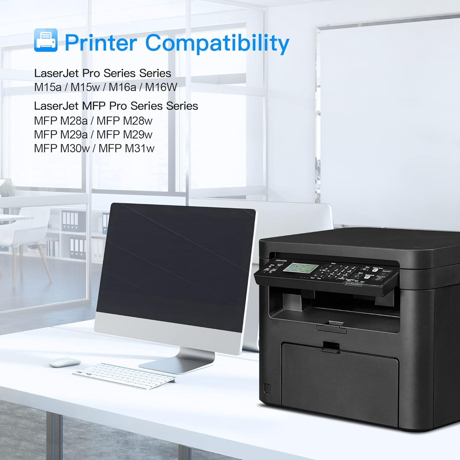 LxTek 48A CF248A Toner Cartridges Compatible Toner Cartridge Replacement for HP 48A CF248A to Compatible with Laserjet Pro M15w M29w MFP M28w M16w Pro M30w M31w Printer, 2 Pack