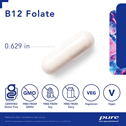 Pure Encapsulations B12 Folate | Energy Supplement to Support Nerves* | 60 Capsules