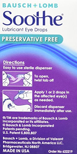Soothe No Preservative Lubricant Eye Drops by Bausch e Lomb, 28 count