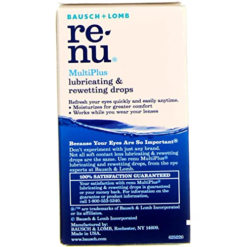 B&L Lube Rewet Drop Size .27z Bausch & Lomb Renu Lubricating And Rewetting Eye Drops