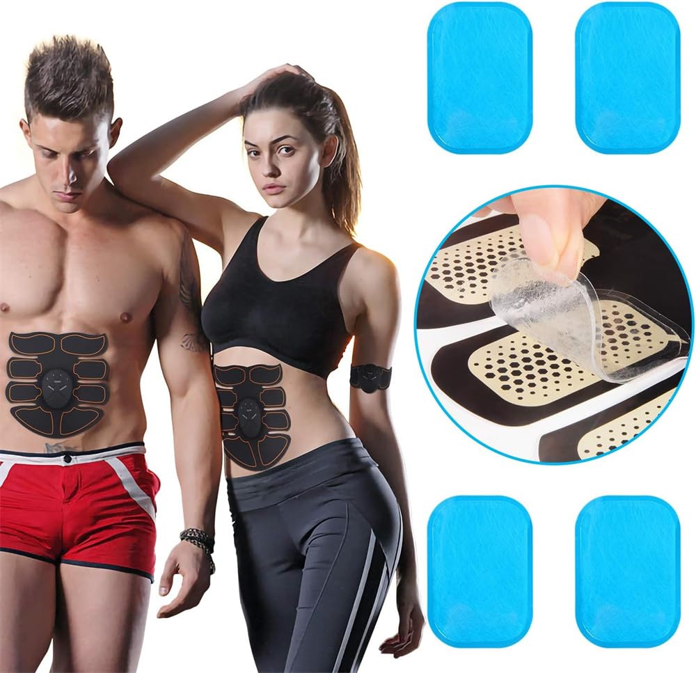 WEISIPU 50Pcs Abs Trainer Gel Pads for Abs Stimulator Trainer Replacement Gel Sheet for EMS AB Stimulator Gel Pads