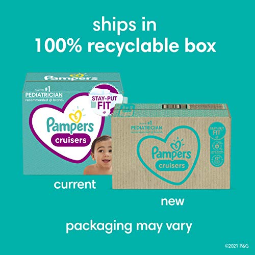 Pampers Cruisers Disposable Baby Diapers Size 6, 2 Month Supply (2 x 108 Count) with Sensitive Water Based Baby Wipes, 12X Pop-Top Packs (864 Count)